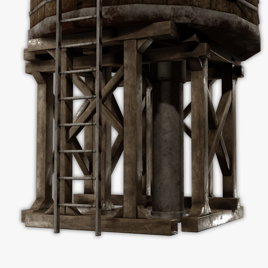 Wooden Water Tower 3D Model - TurboSquid 1497950