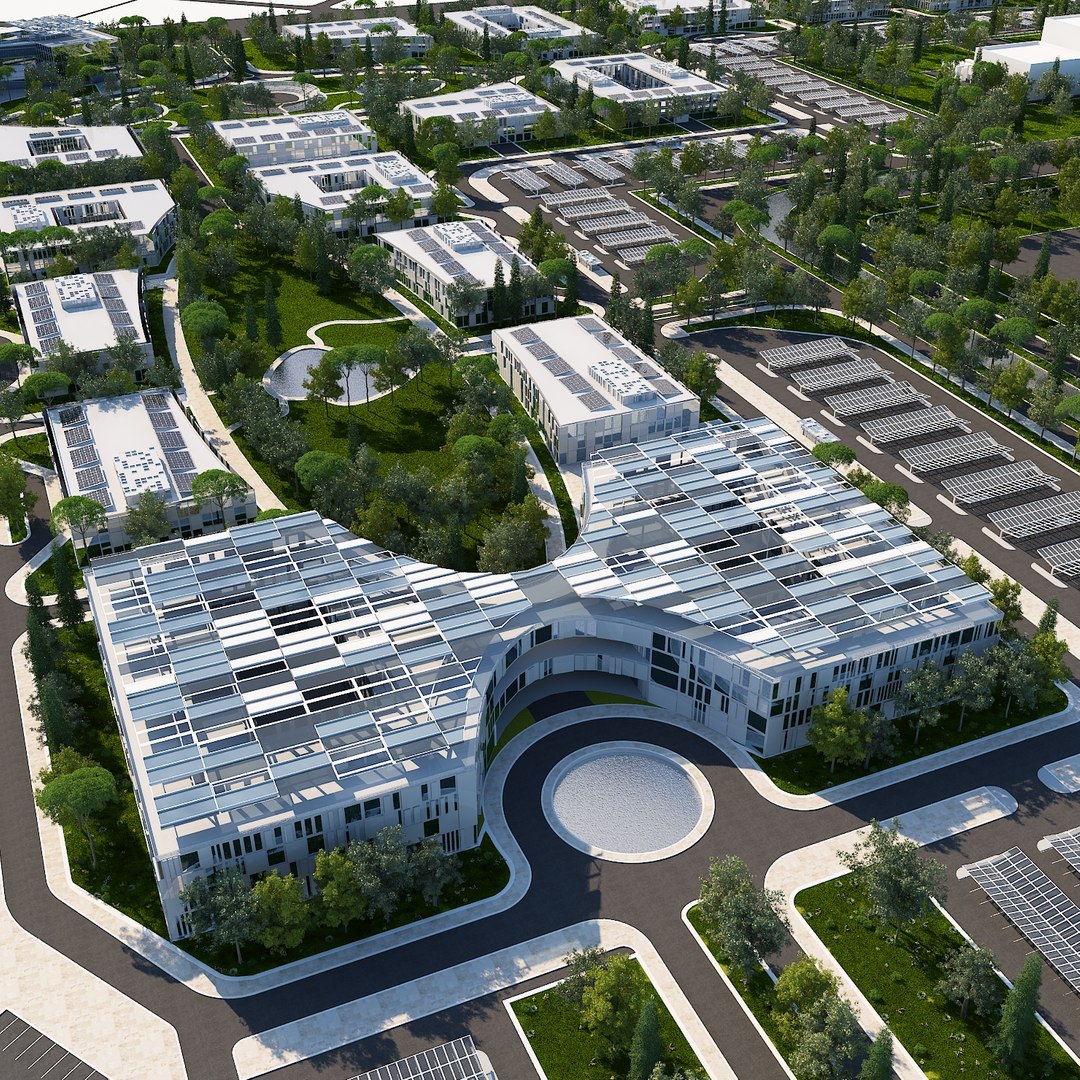 3D Commercial Business Center Buildings - TurboSquid 1503267