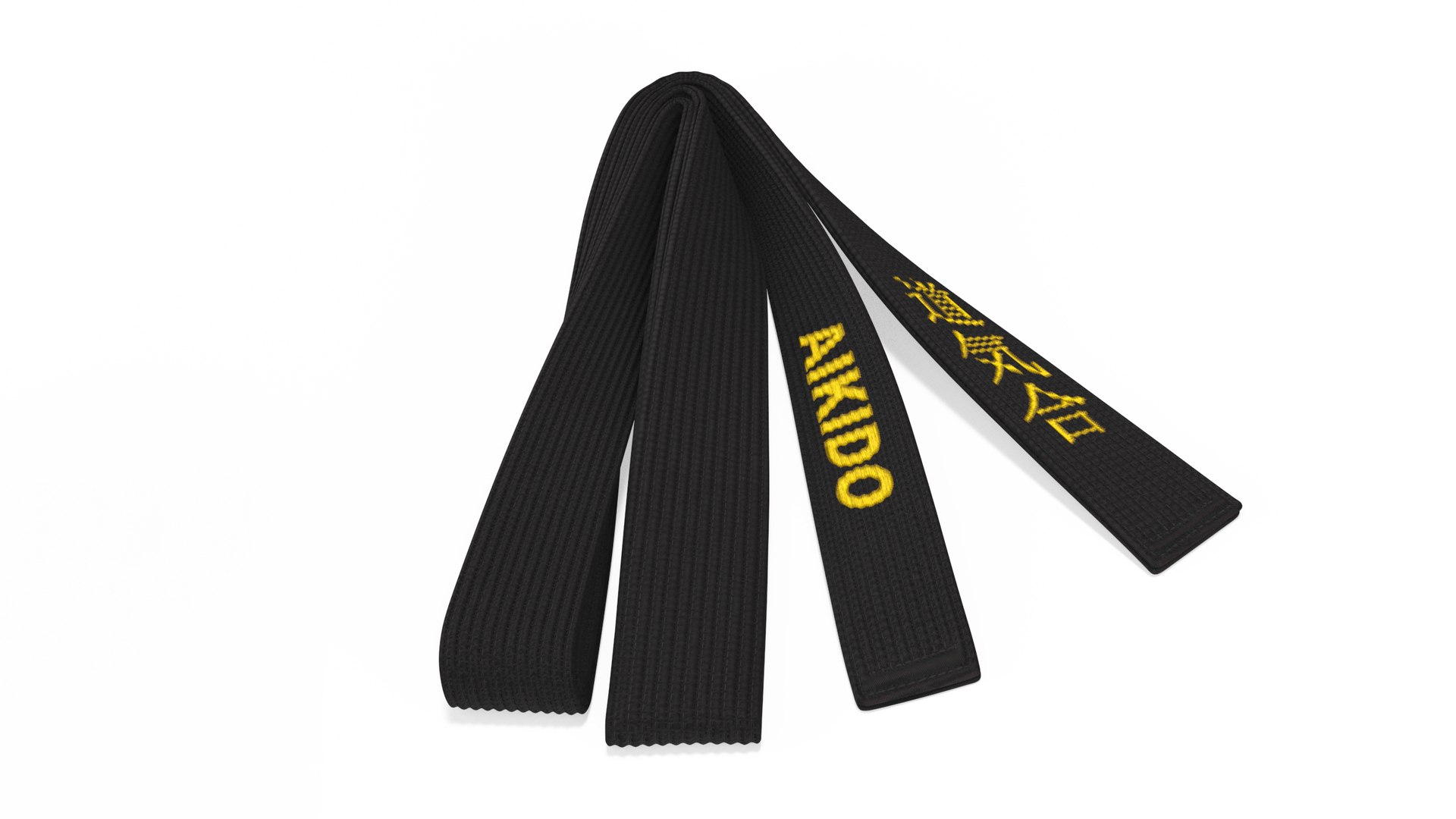 3D Aikido Black Obi Belt Model - TurboSquid 2134154
