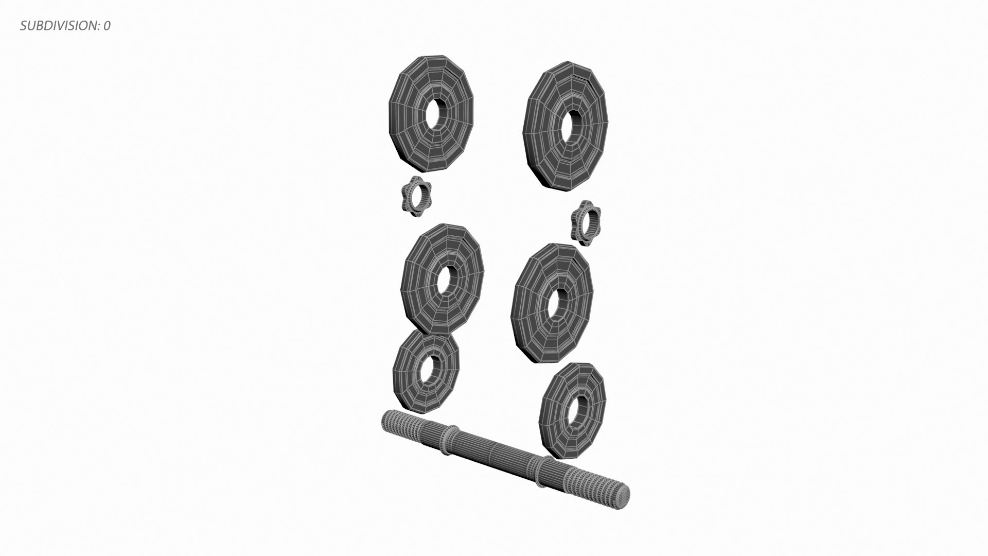 3D Model Small Dumbbell Bar - TurboSquid 1837182