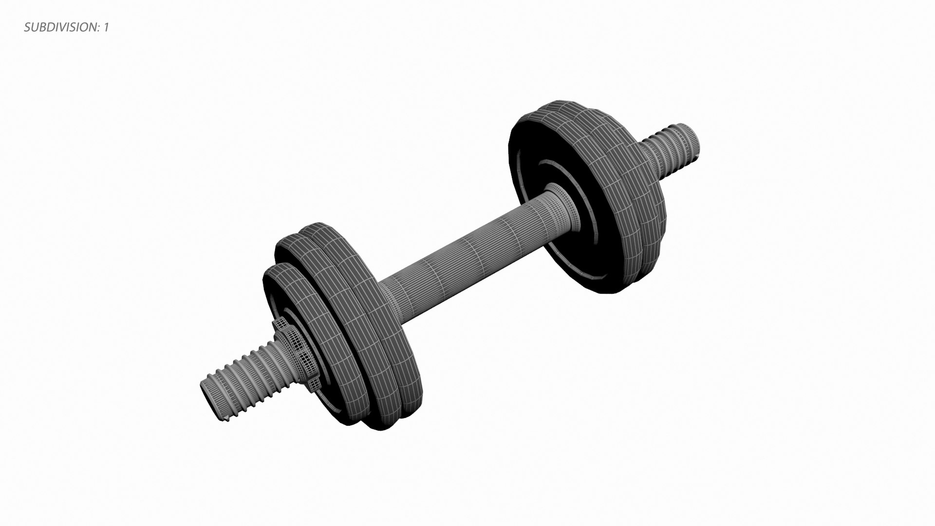 3D Model Small Dumbbell Bar - TurboSquid 1837182