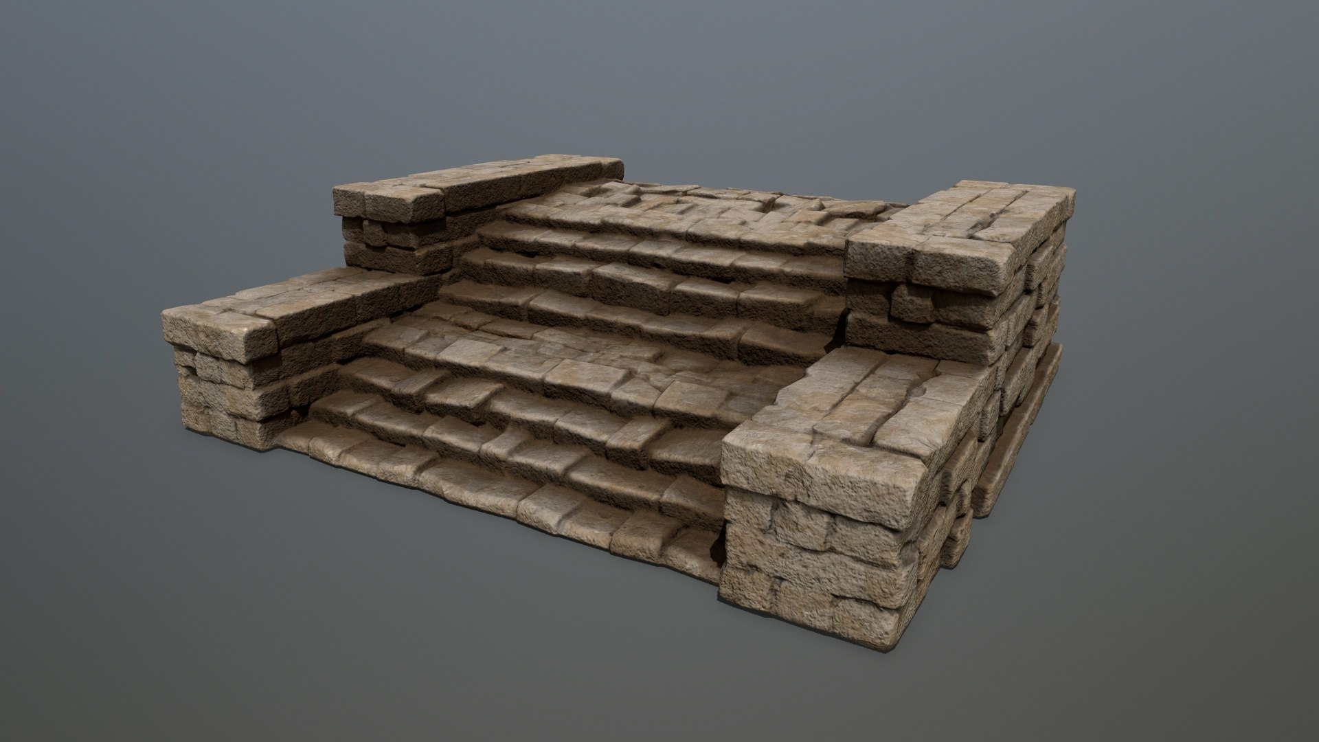 Ruin Stairs 3D - TurboSquid 2037949