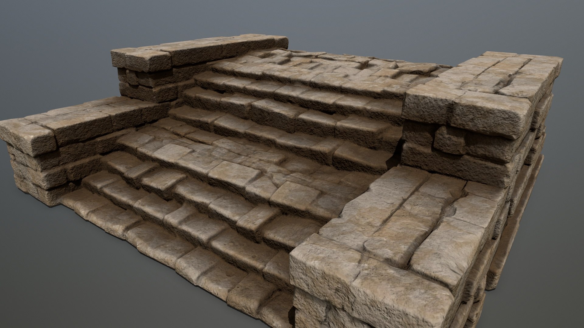 Ruin Stairs 3D - TurboSquid 2037949