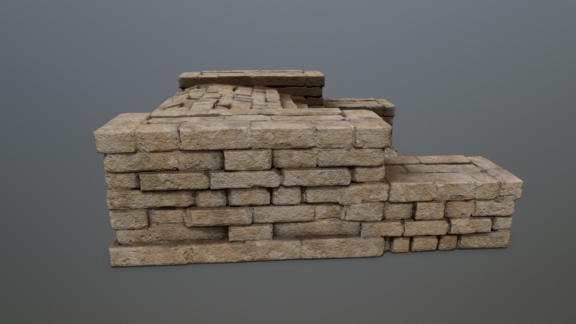 Ruin Stairs 3D - TurboSquid 2037949