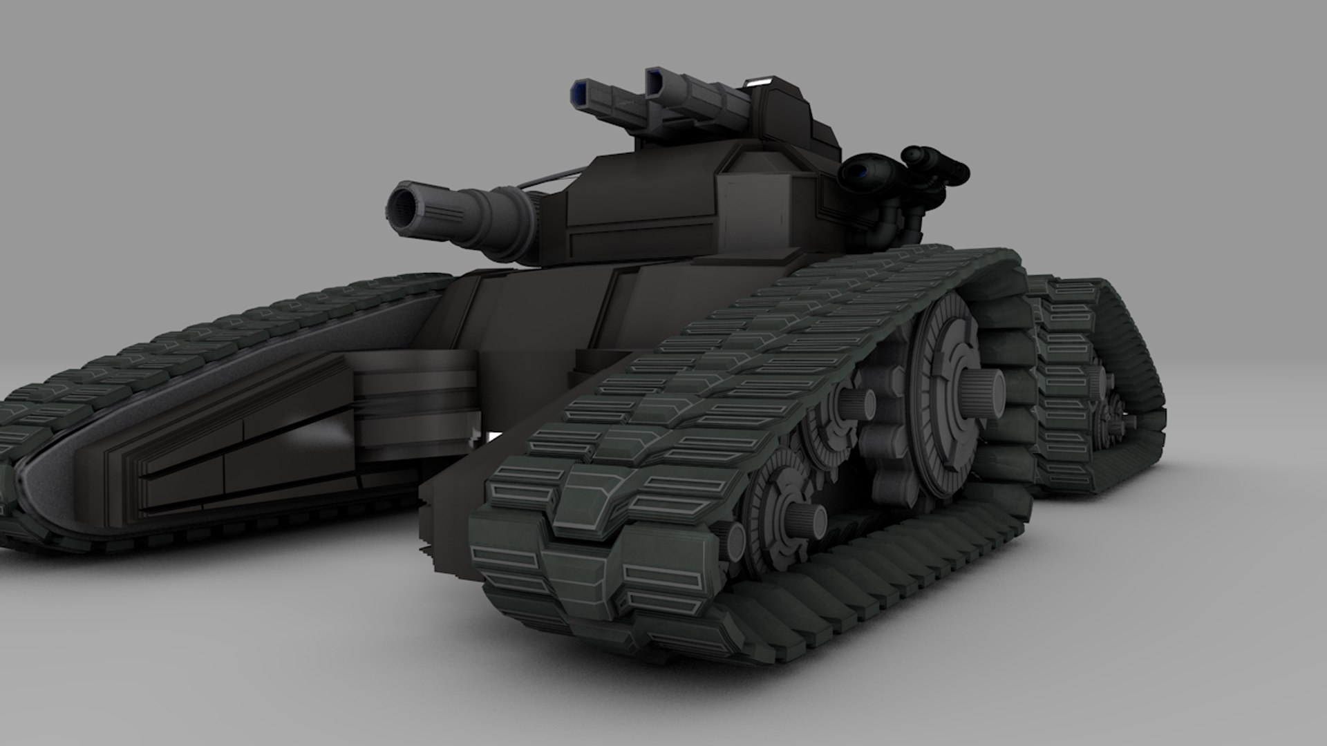 3d tank ev model