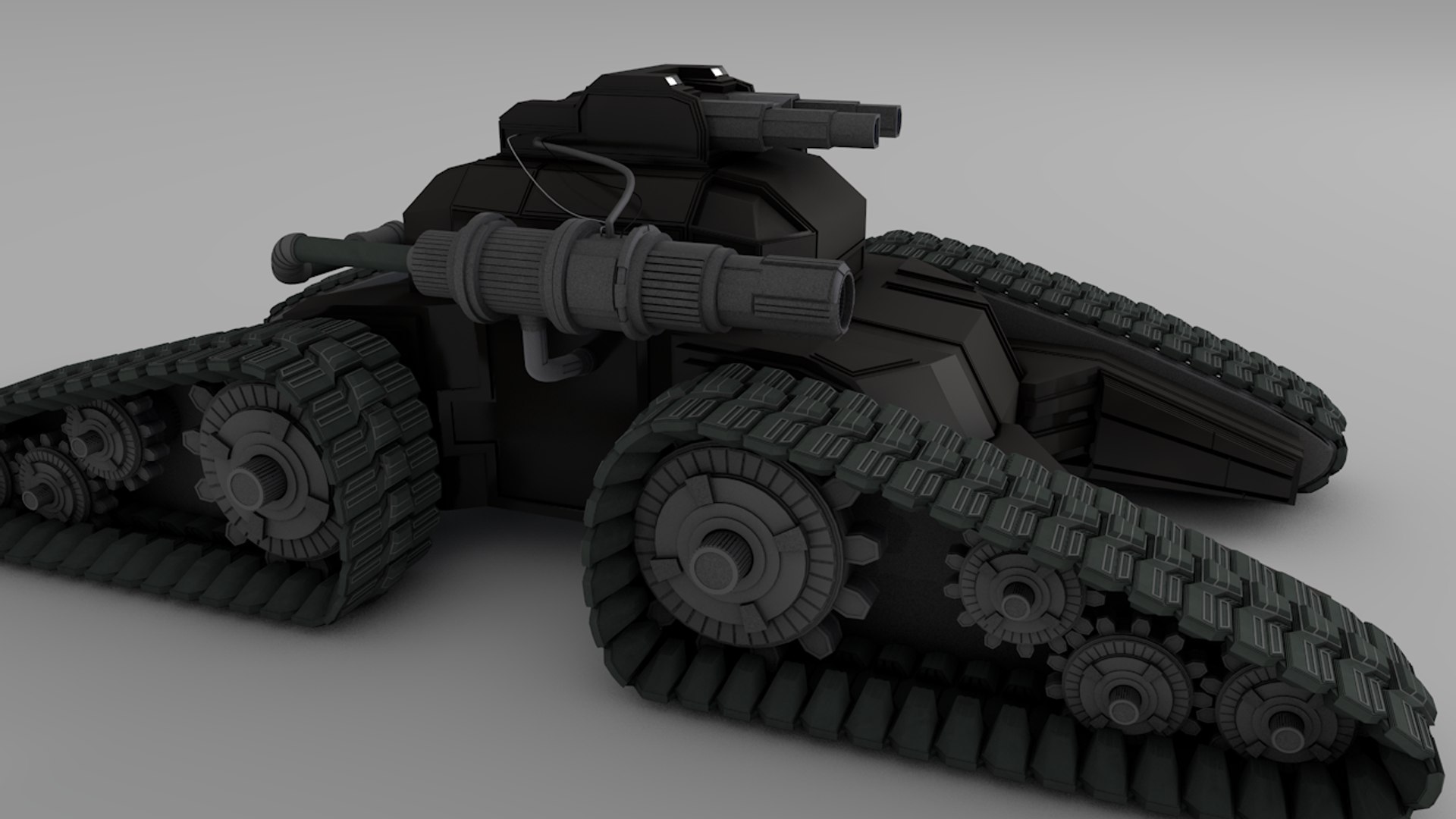 3d tank ev model