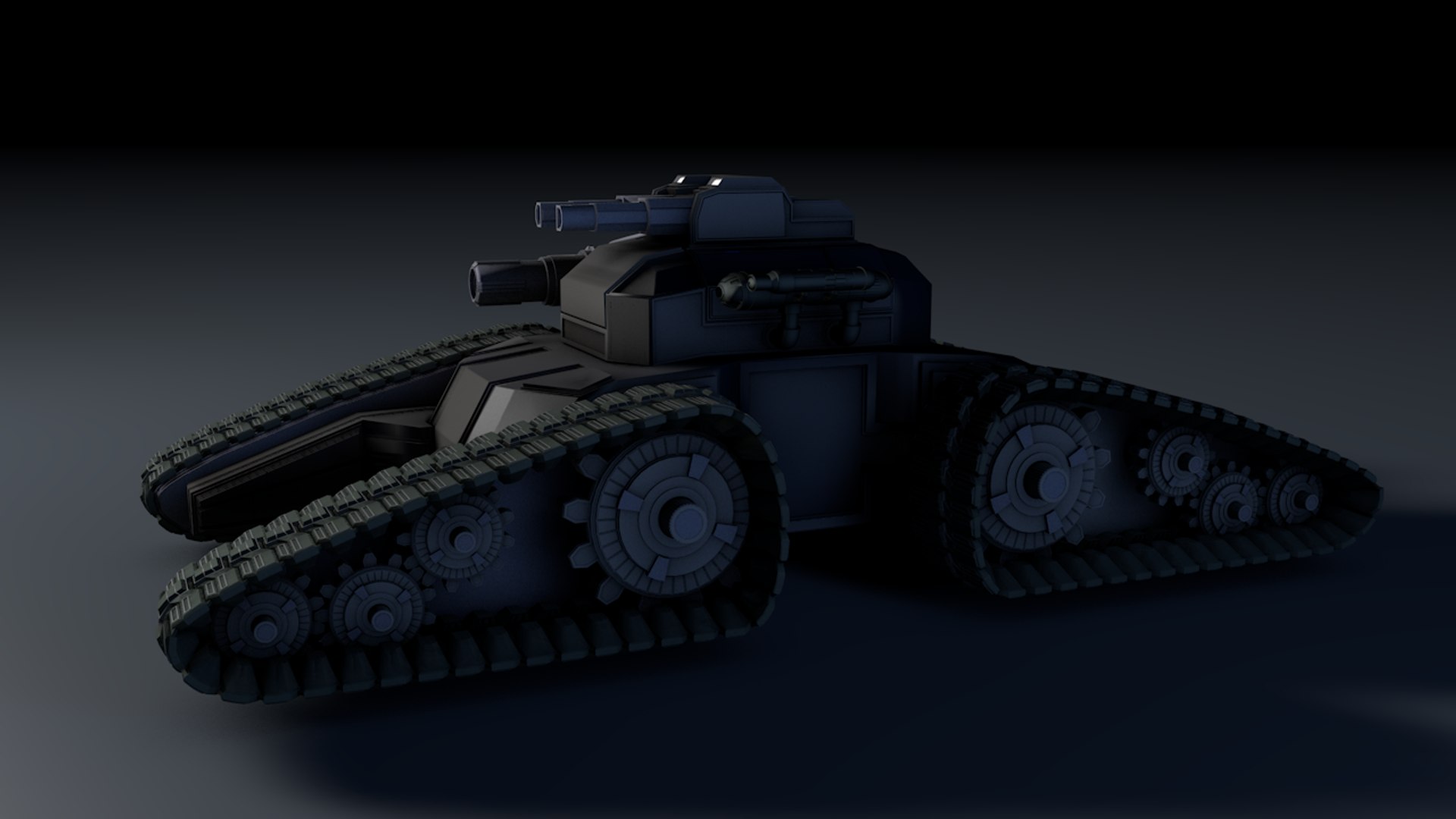 3d tank ev model