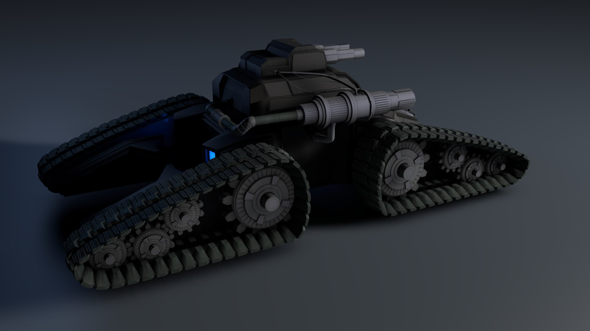 3d tank ev model