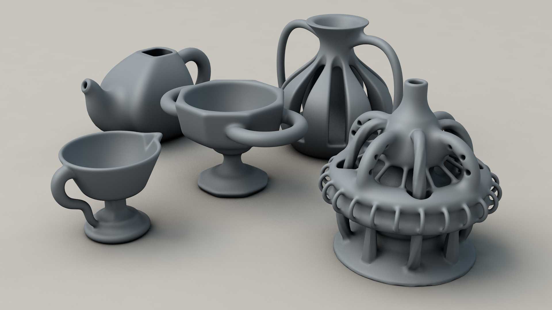 Granitic Pottery 3D model - TurboSquid 1754912