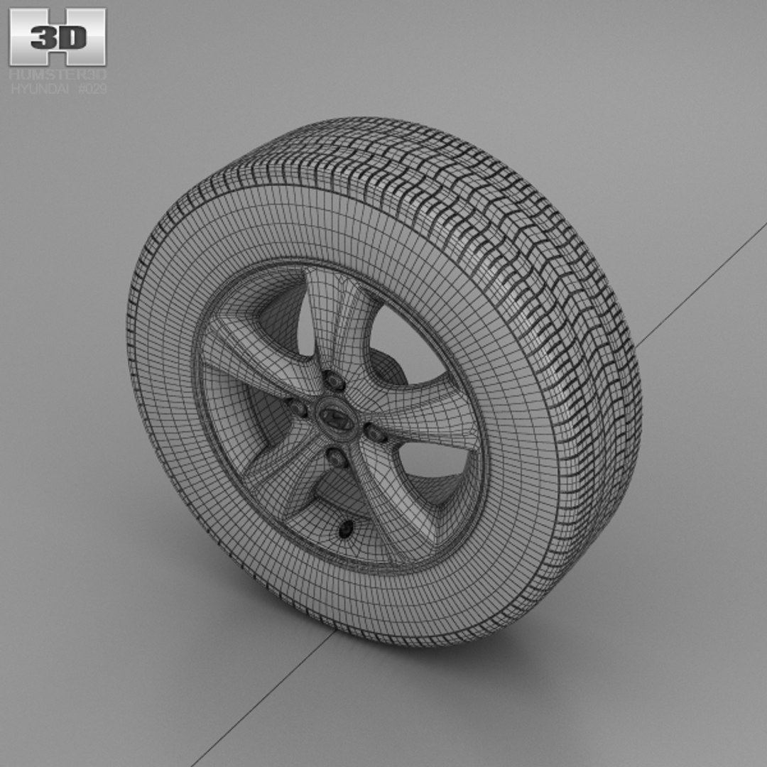 Hyundai wheel 3D - TurboSquid 1282915