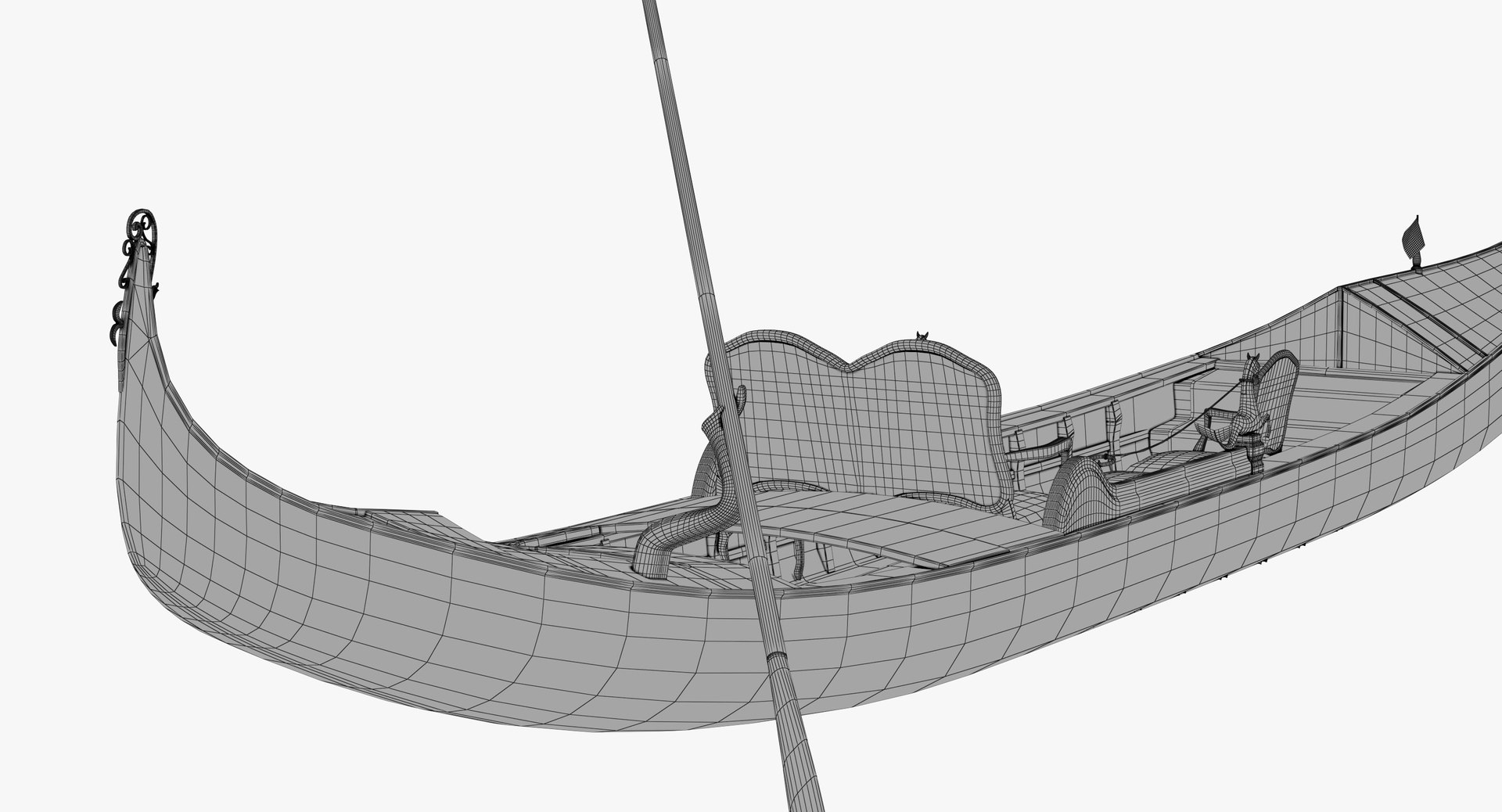 3d Model Venetian Gondola