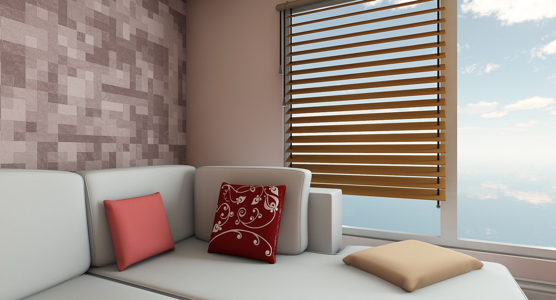 Elegant Living Room C4d