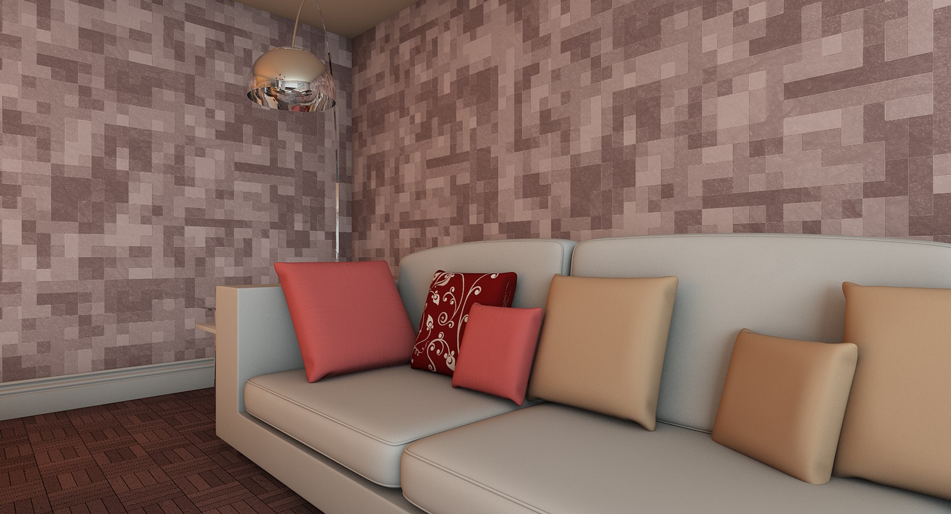 Elegant Living Room C4d