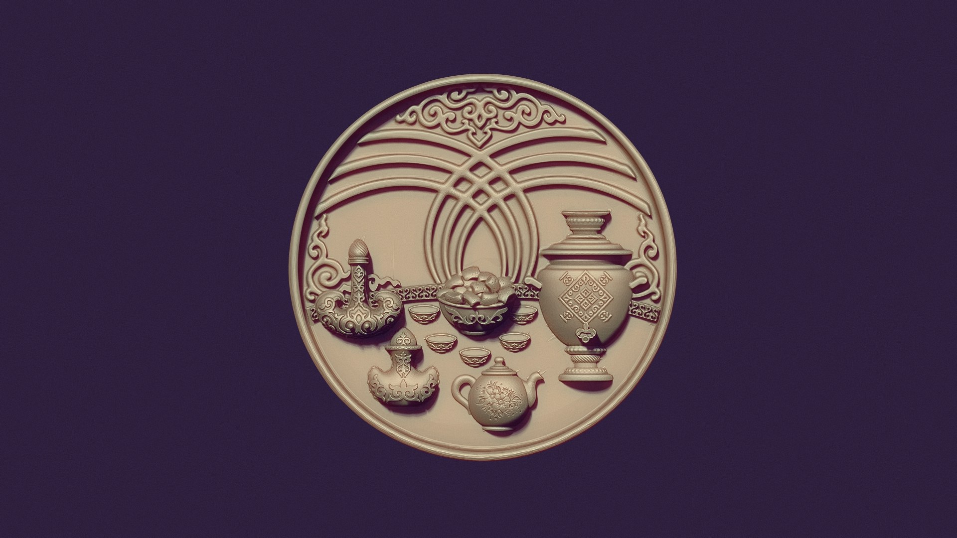 Kazakh Yurt And Dastarkhan Panels 3D Model - TurboSquid 2324446