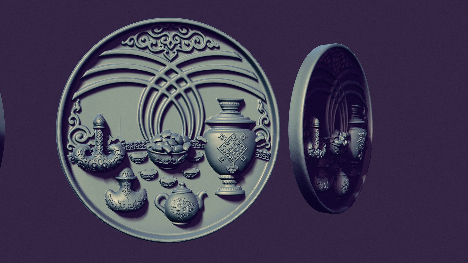 Kazakh Yurt And Dastarkhan Panels 3D Model - TurboSquid 2324446