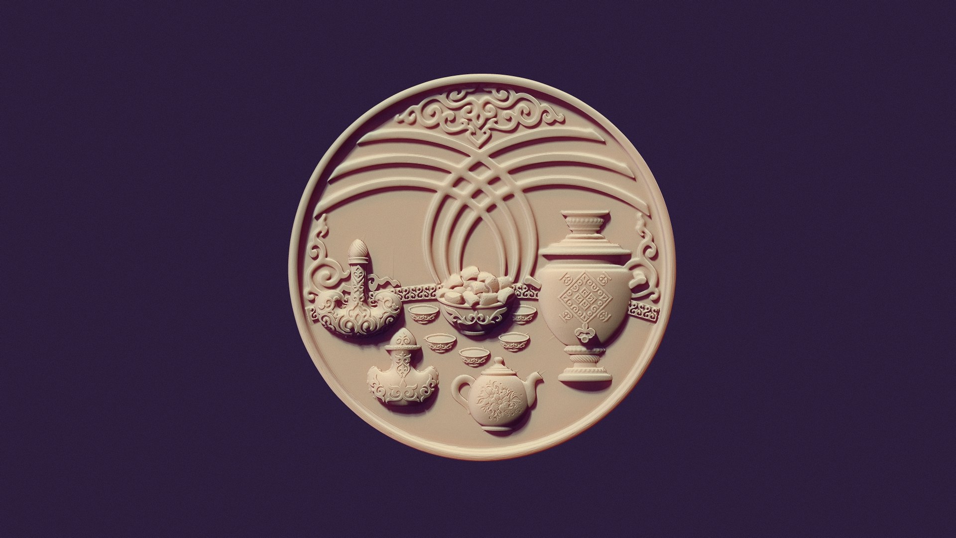 Kazakh Yurt And Dastarkhan Panels 3D Model - TurboSquid 2324446