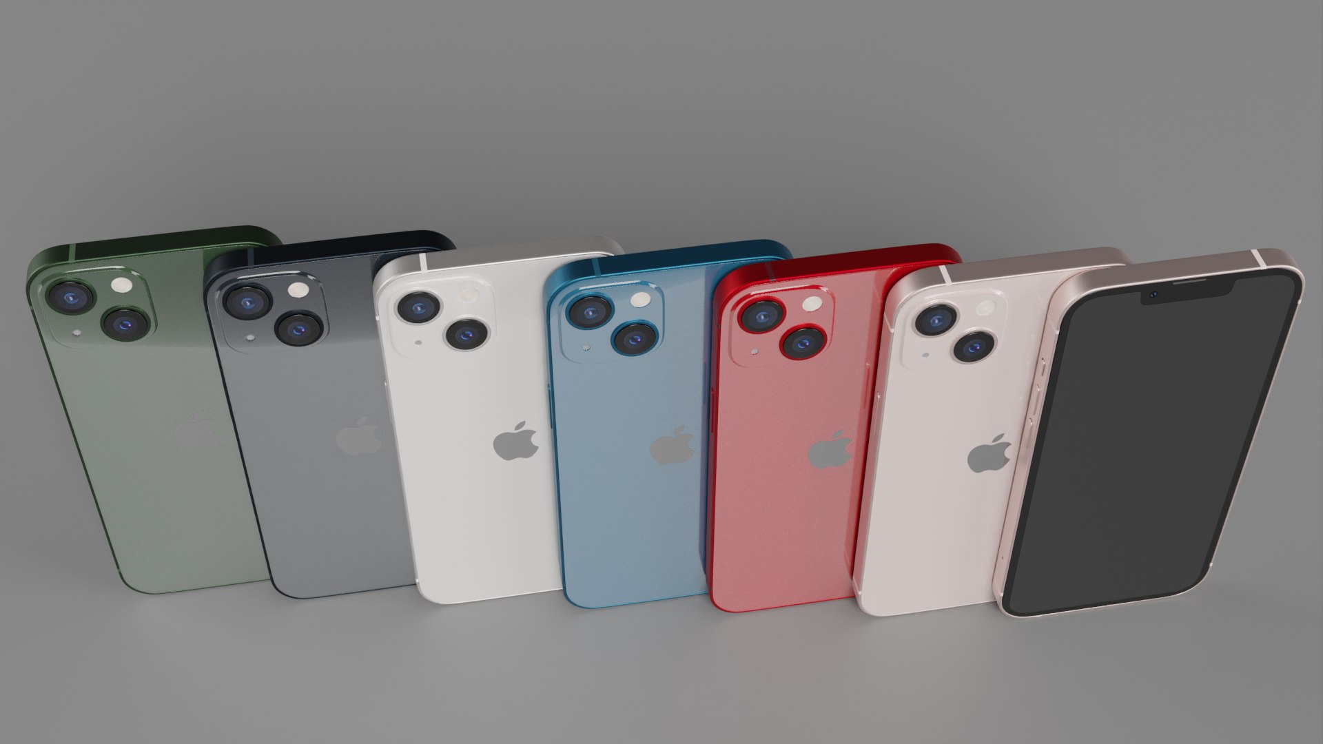 IPhone 13 All Colors Smartphone Model - TurboSquid 2082615