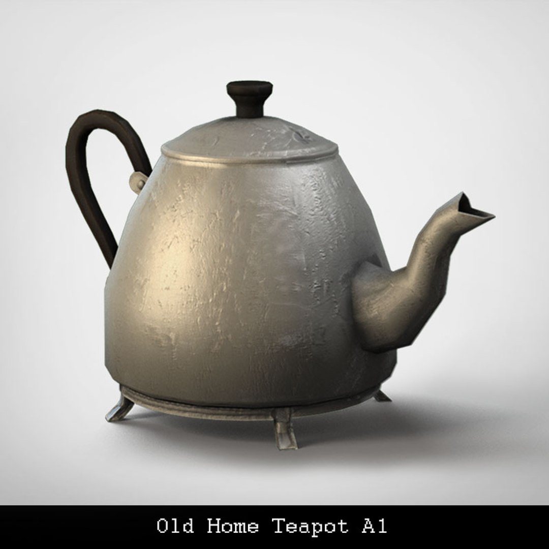 3d model old home teapot
