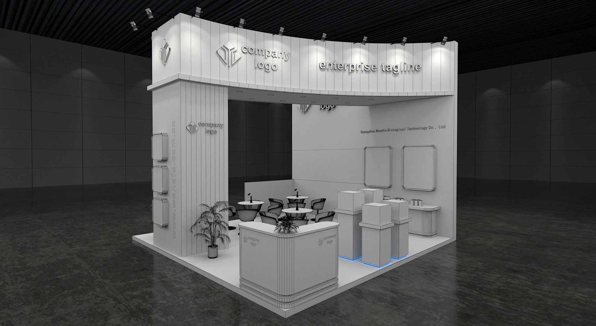 Exhibition Stand 6x6 Model Model - TurboSquid 2309919