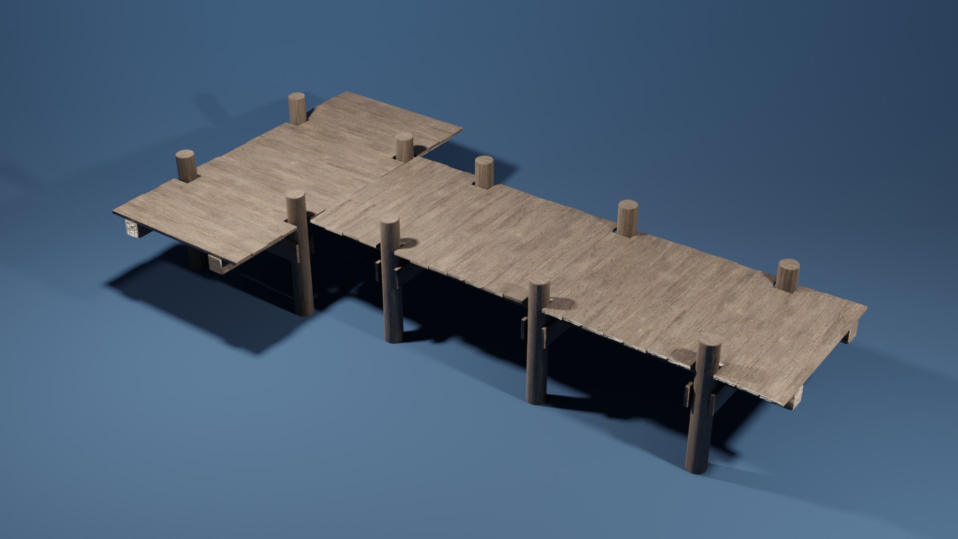 Wooden T Shaped Dock 3D Model - TurboSquid 1827228