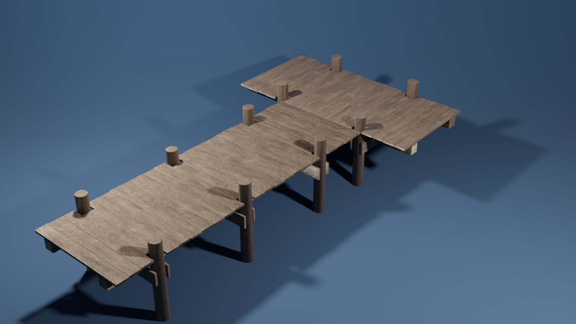 Wooden T Shaped Dock 3D Model - TurboSquid 1827228