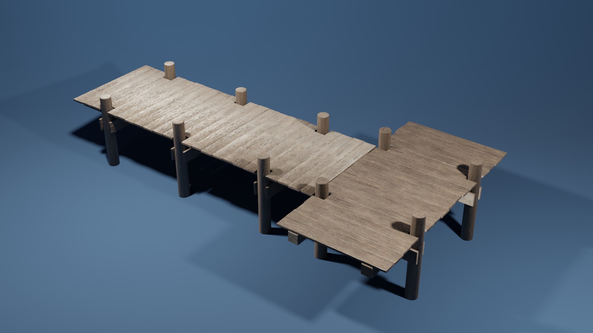 Wooden T Shaped Dock 3D Model - TurboSquid 1827228