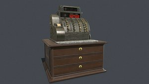 old cash register 3d model