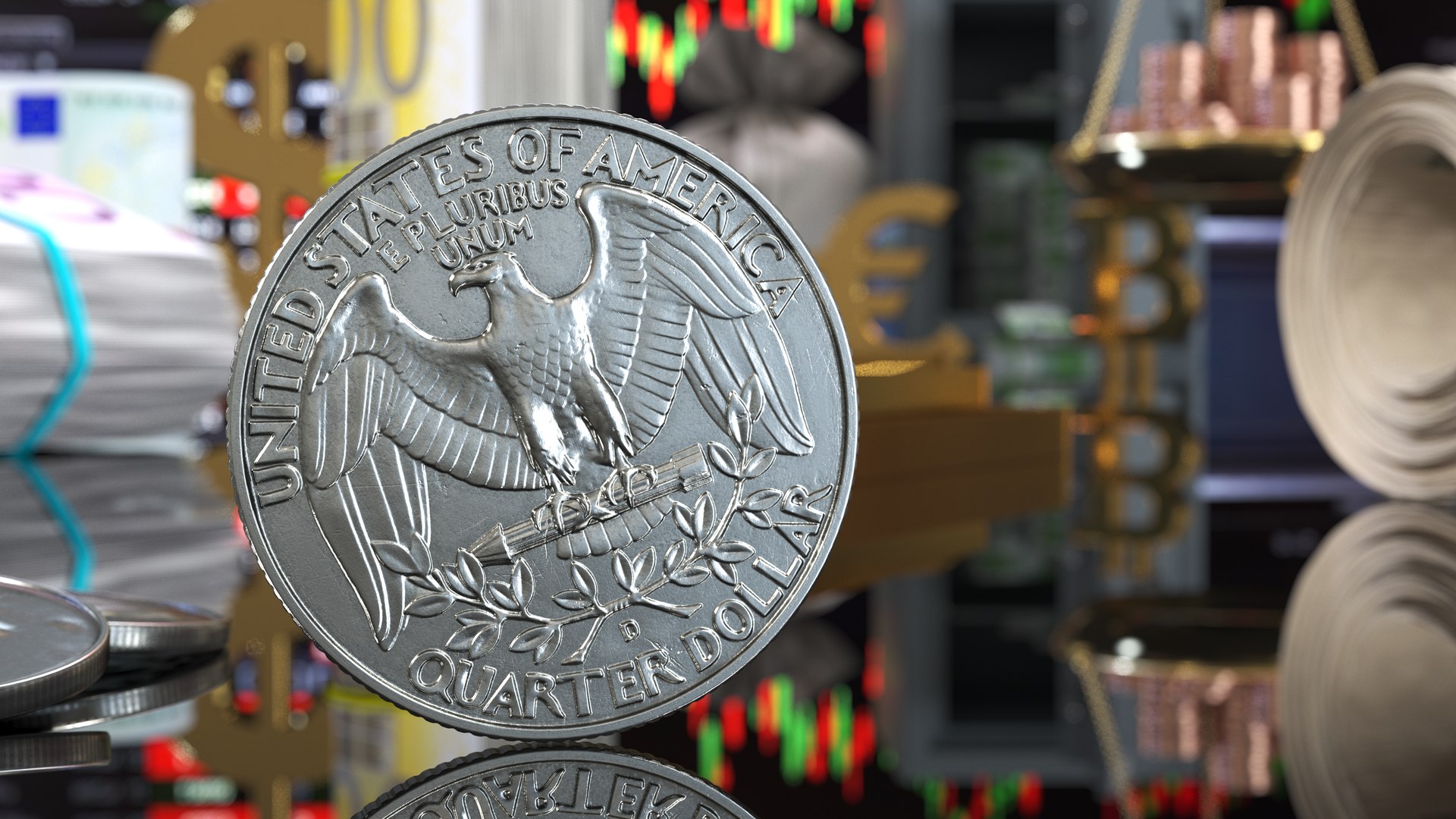 3d model quarter modeled realistic