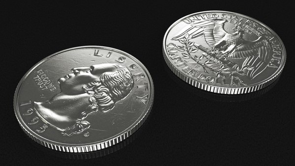 3d model quarter modeled realistic