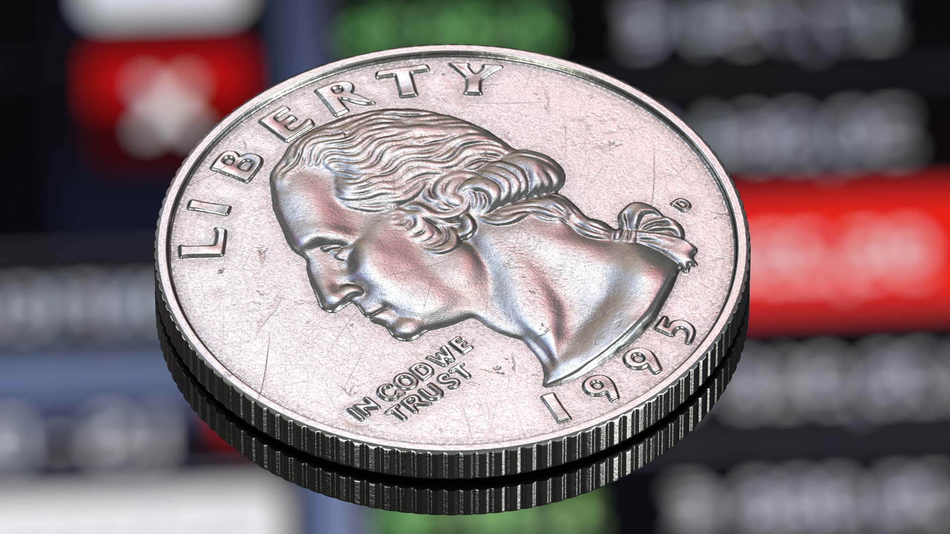 3d model quarter modeled realistic