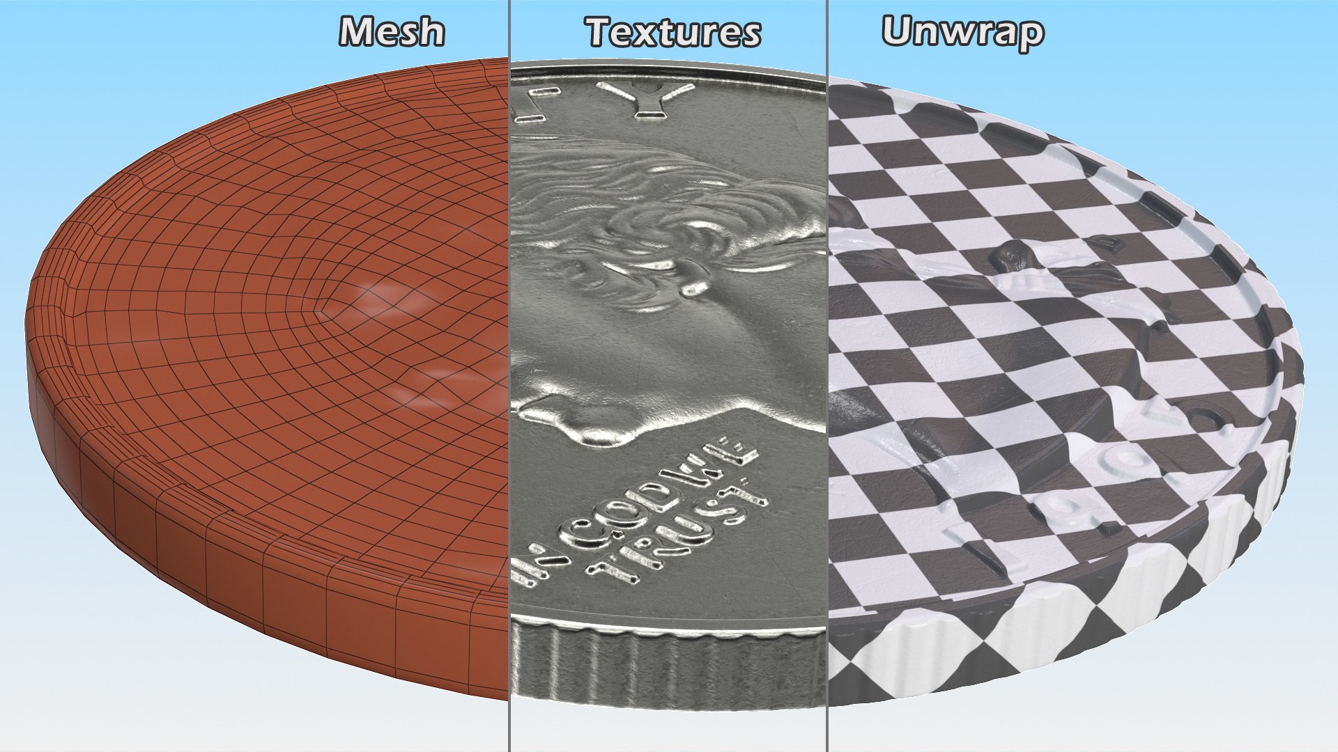 3d Model Quarter Modeled Realistic