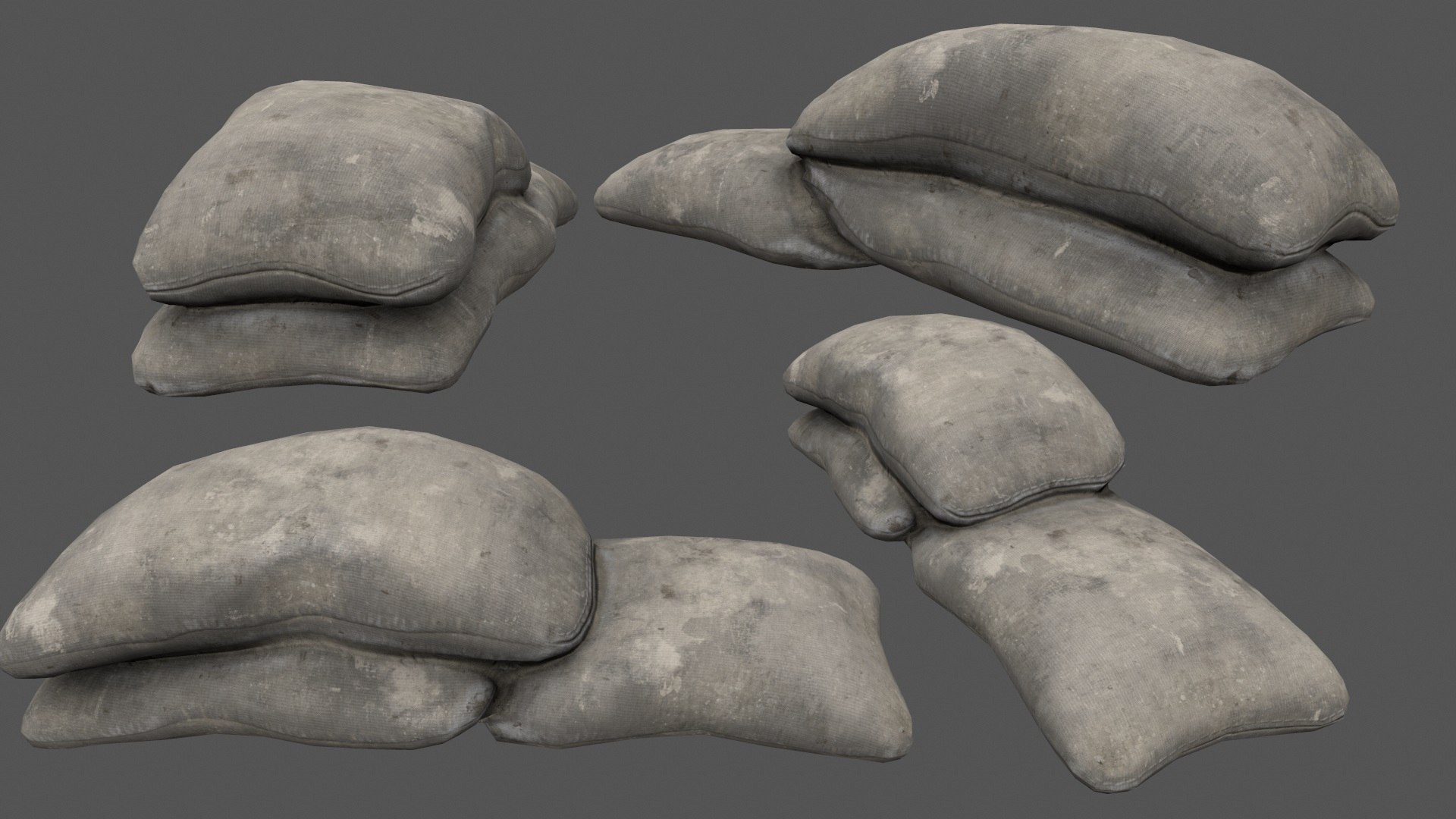 3D Sandbag Sand Bag Model - TurboSquid 1270798