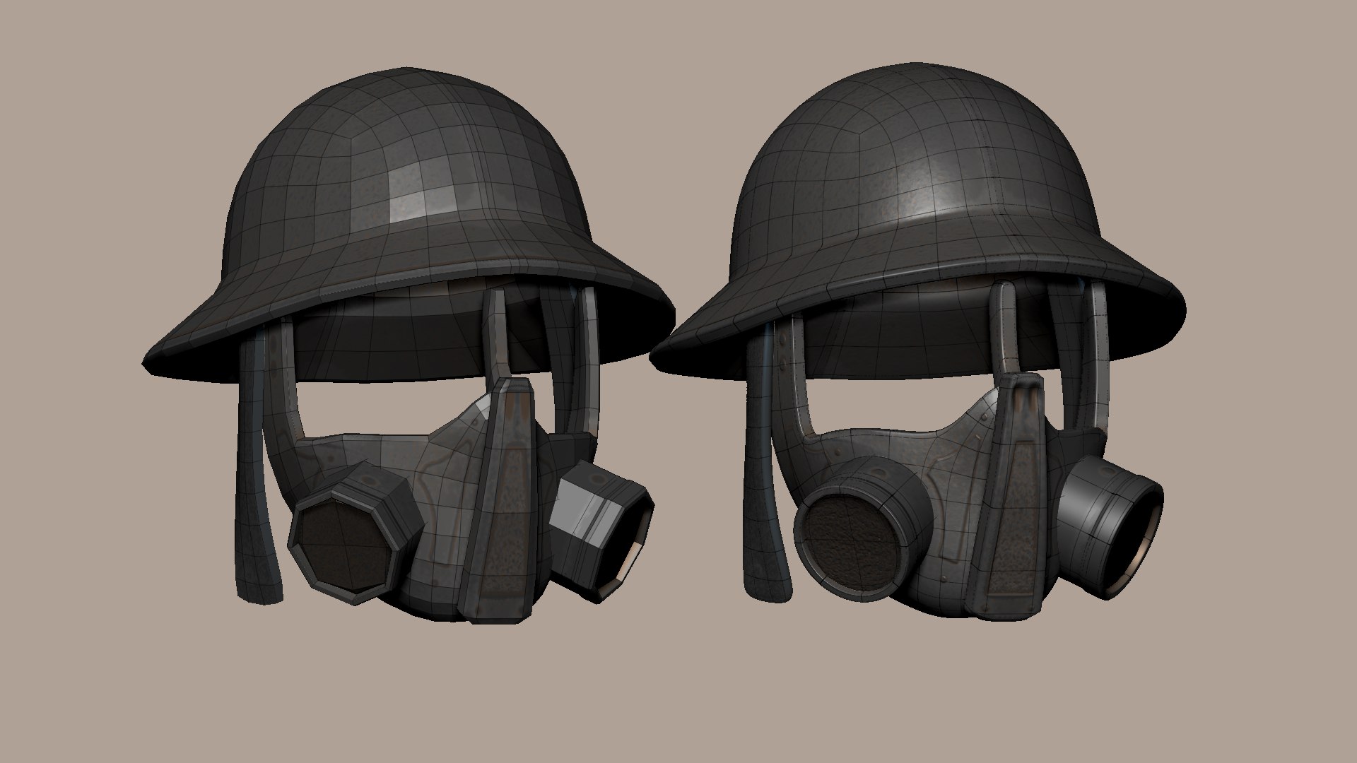 Steampunk Miner Helmet Mask 3D Model - TurboSquid 1691307