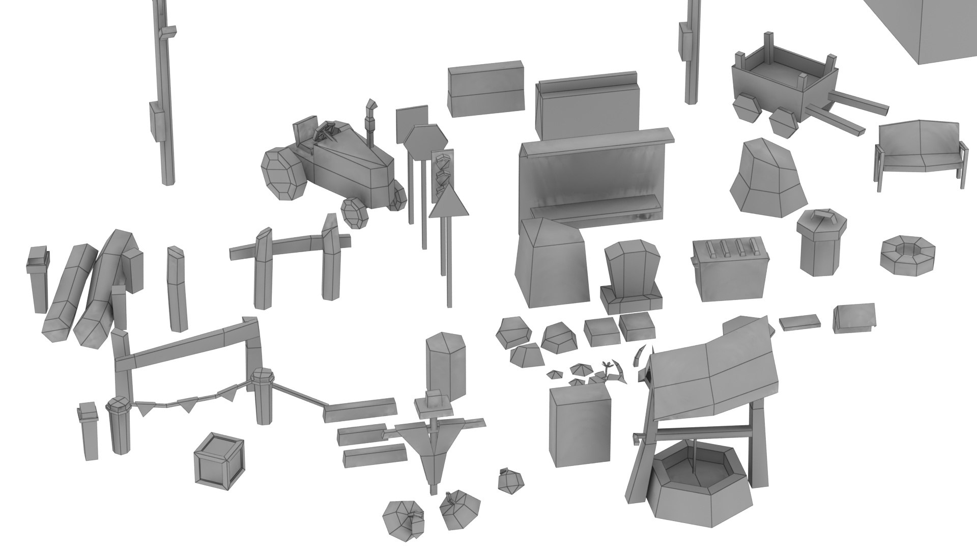 3D Farm Tractor Sign Model - TurboSquid 1466118