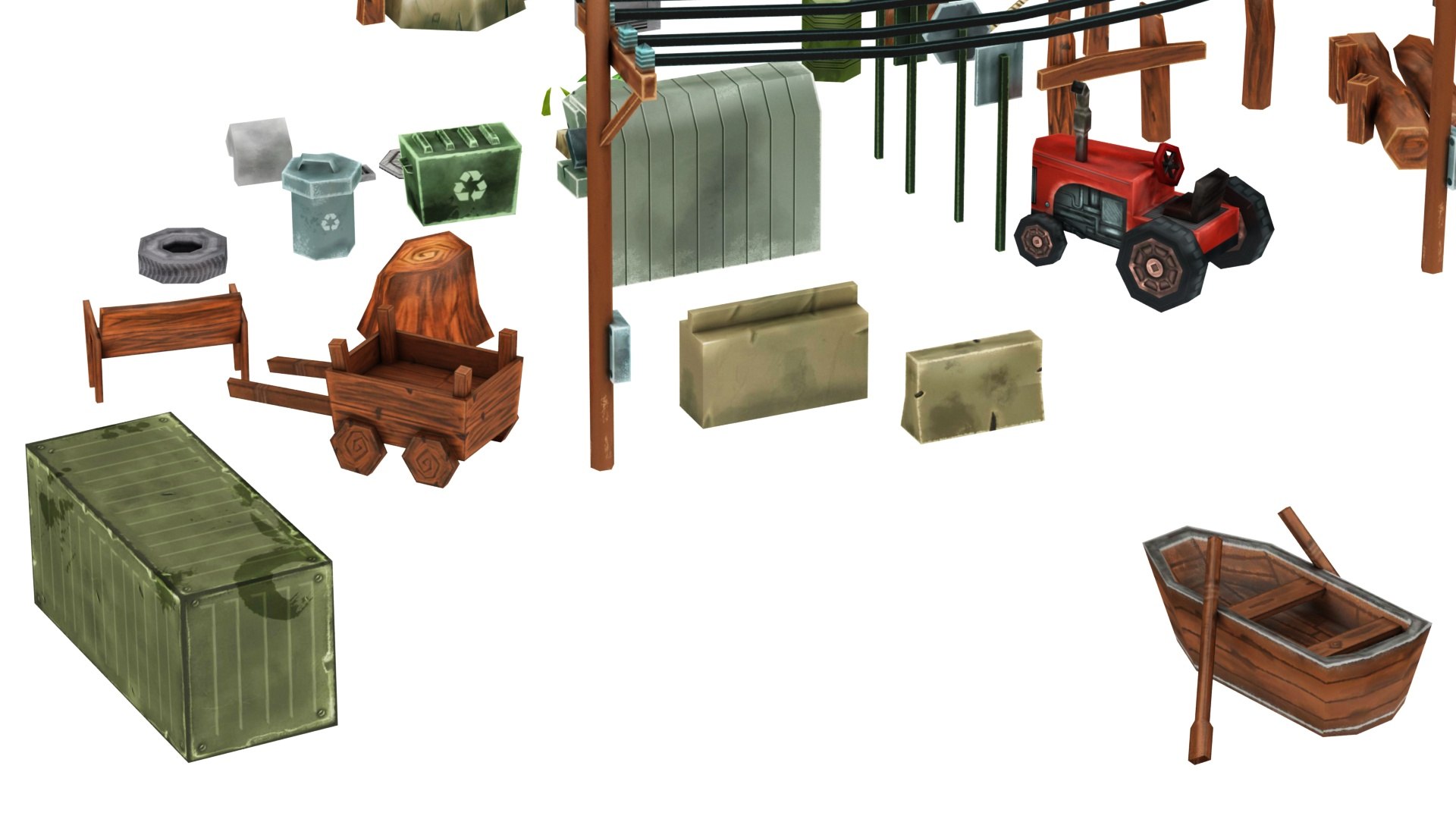 3D Farm Tractor Sign Model - TurboSquid 1466118