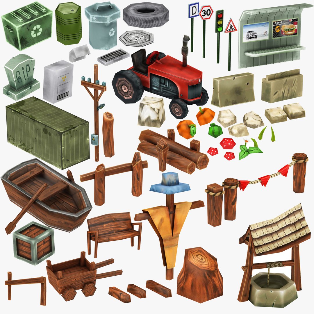 3D Farm Tractor Sign Model - TurboSquid 1466118