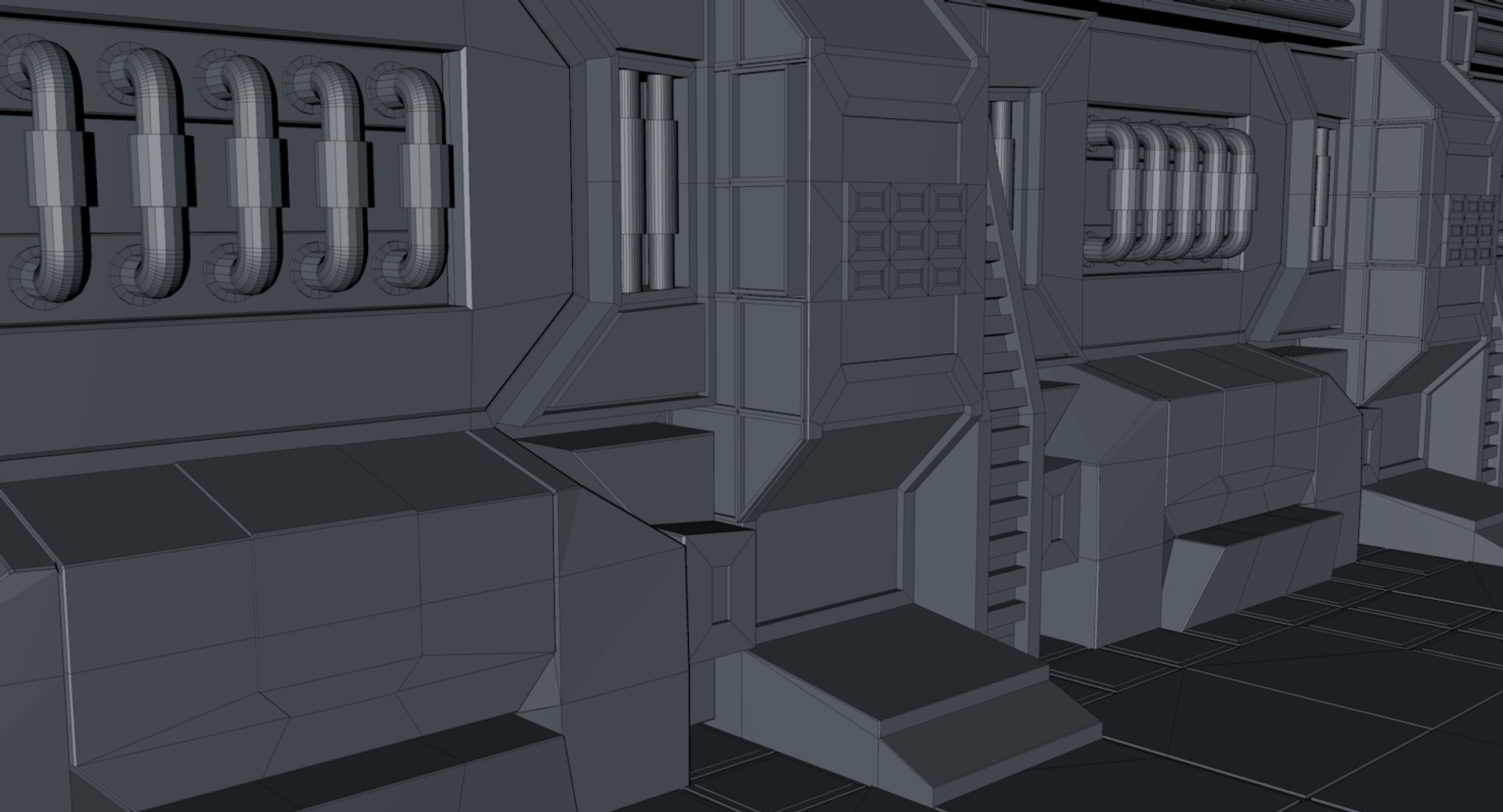 3D Sci Fi Corridor Scene Model - TurboSquid 1483799