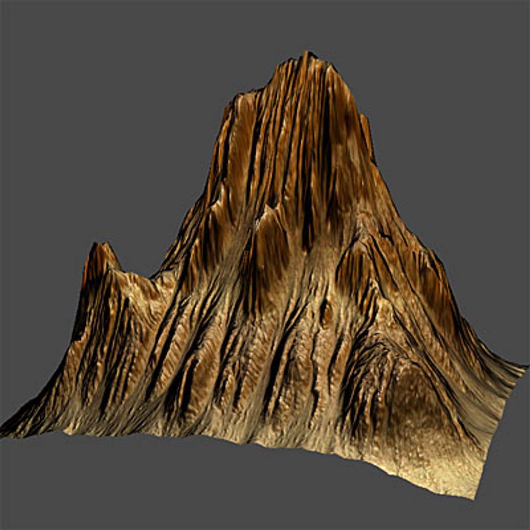 3d Model Normal Mapped Mountains