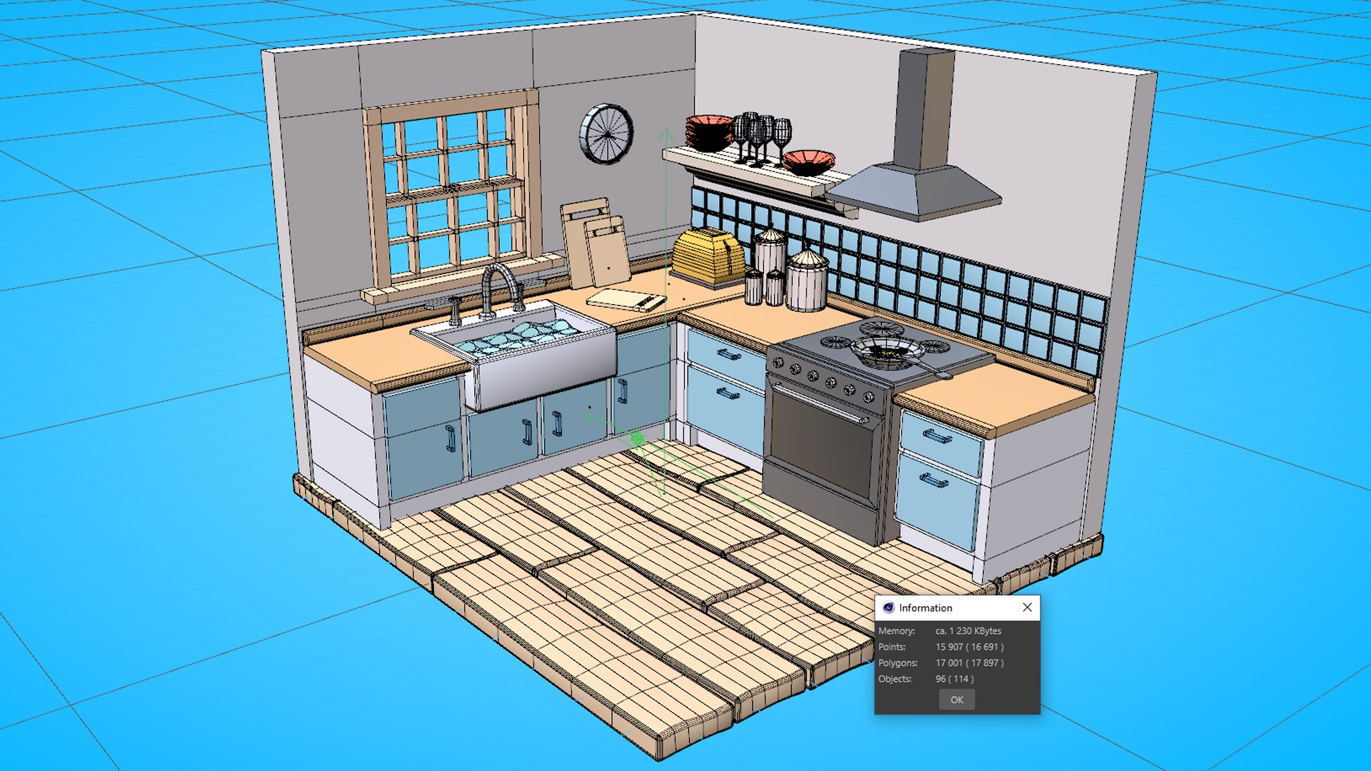 Low Poly Cartoon Kitchen 3D - TurboSquid 1833659