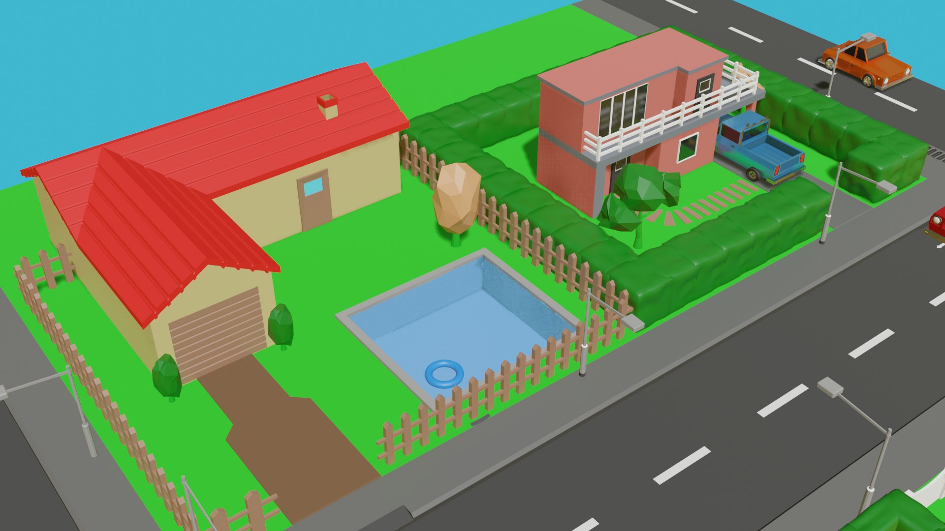 Low Poly 2D City Bonus 9 Vehicles 3D - TurboSquid 1724873