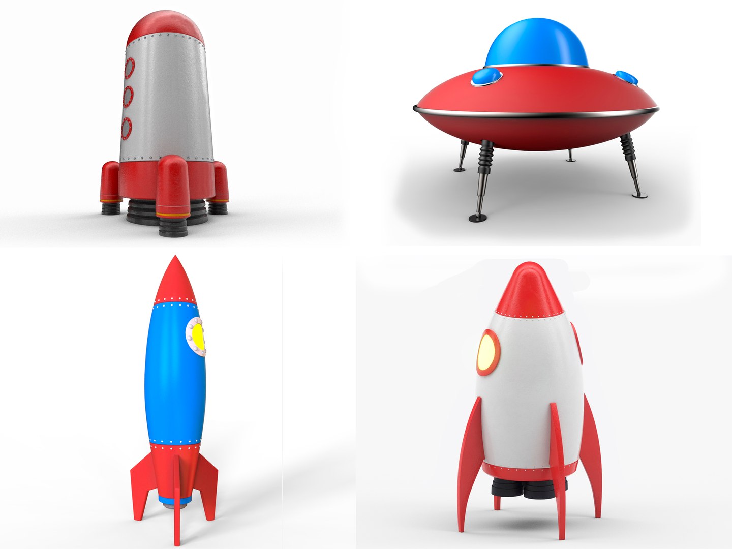 Realistic Rockets Ufo 3D Model - TurboSquid 1603270