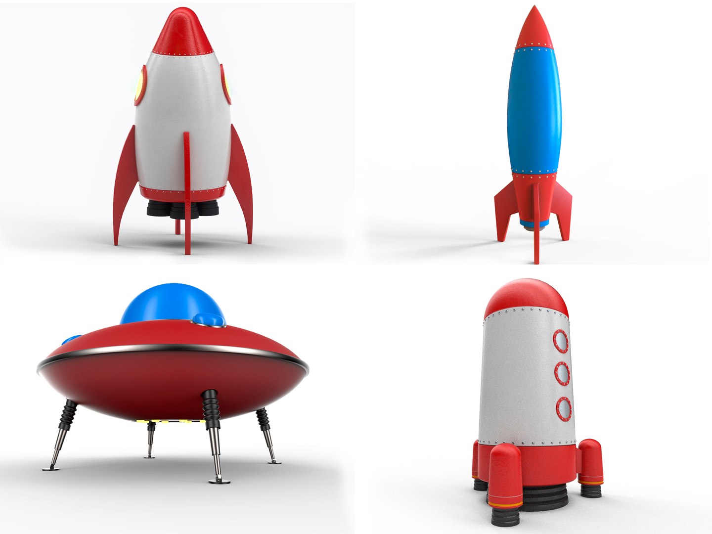 Realistic Rockets Ufo 3D Model - TurboSquid 1603270