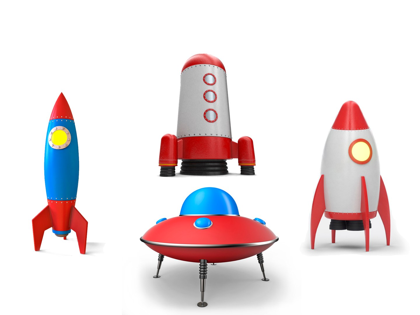 Realistic Rockets Ufo 3D Model - TurboSquid 1603270
