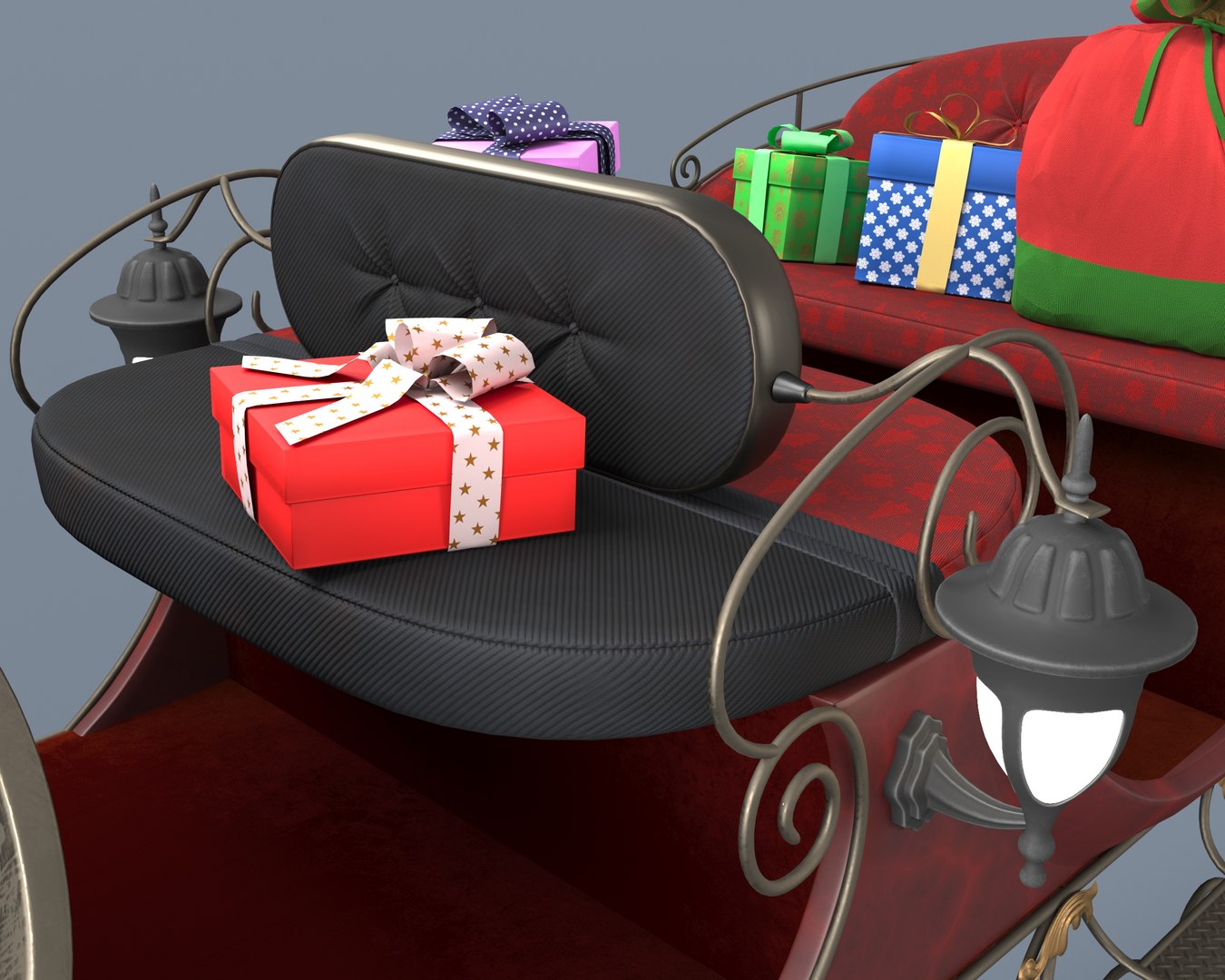 Santas Sleigh 3D Model - TurboSquid 2173433