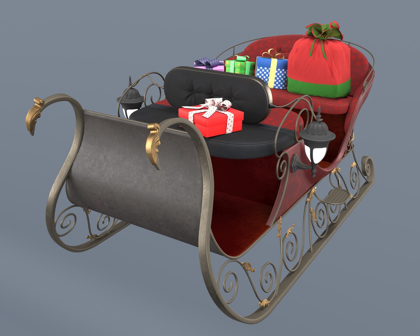 Santas Sleigh 3D Model - TurboSquid 2173433
