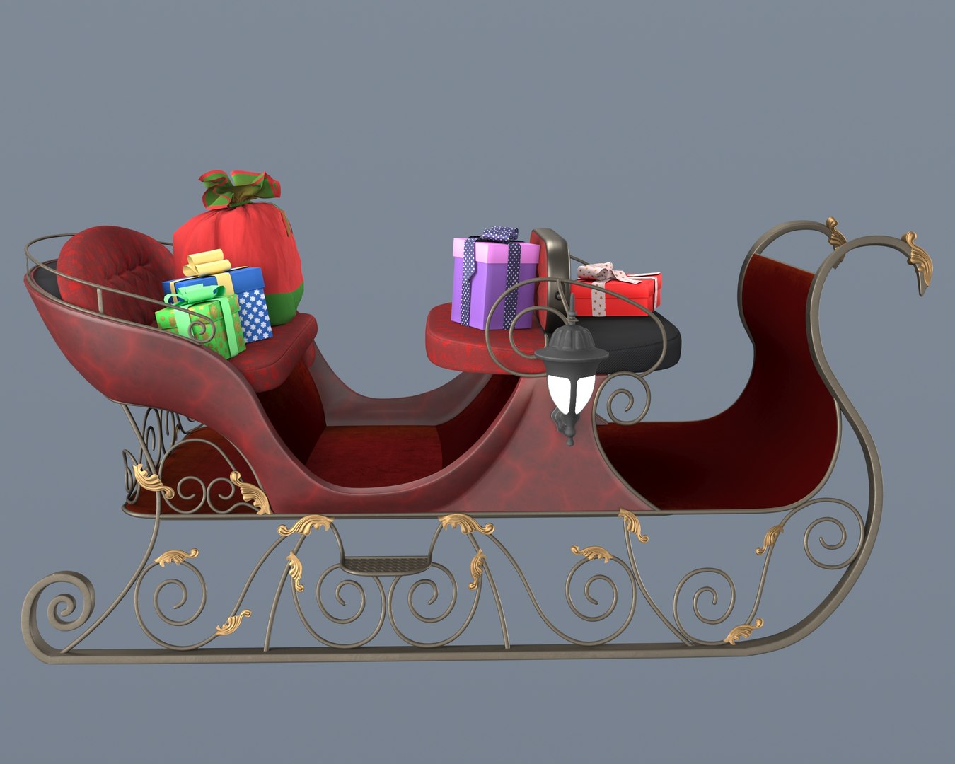 Santas Sleigh 3D Model - TurboSquid 2173433