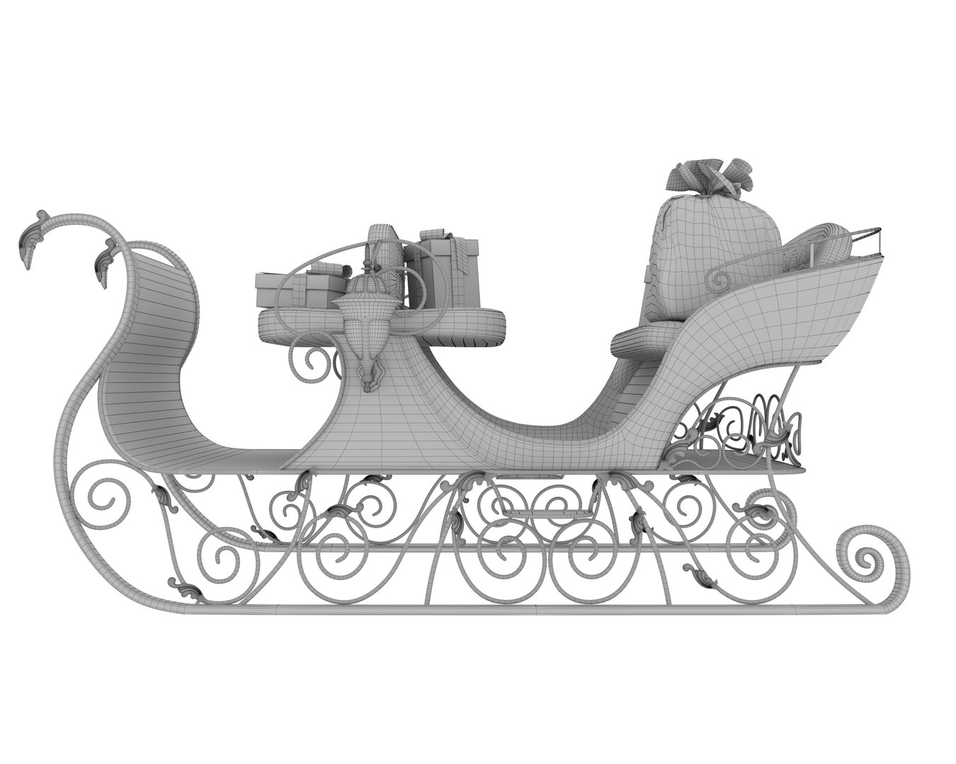 Santas Sleigh 3D Model - TurboSquid 2173433