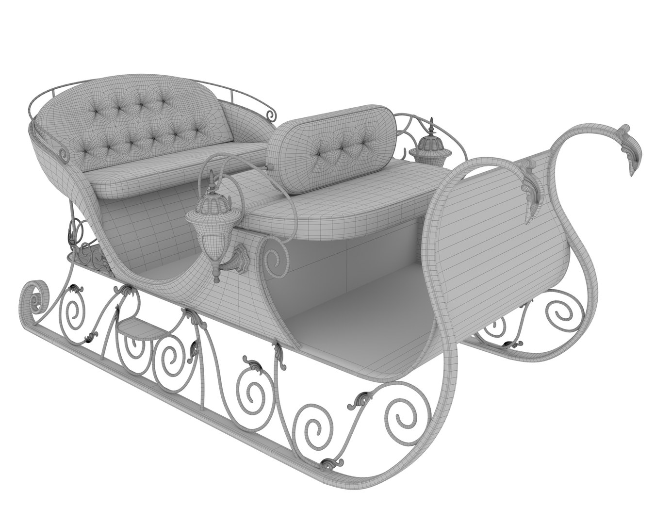 Santas Sleigh 3D Model - TurboSquid 2173433