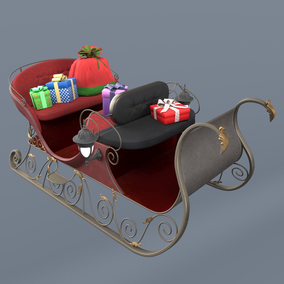 Santas Sleigh 3D Model - TurboSquid 2173433