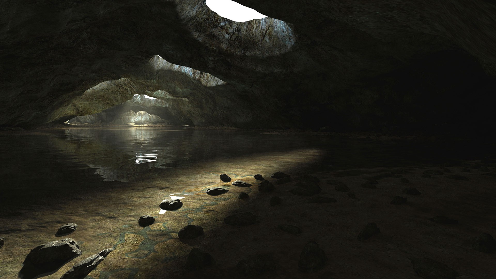 Cave Pond Complete Scene 3D - TurboSquid 2097891